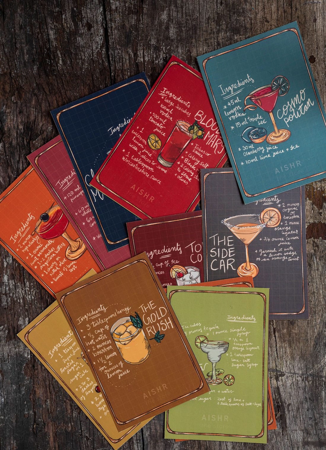 Cocktail Recipe Cards – Aishr